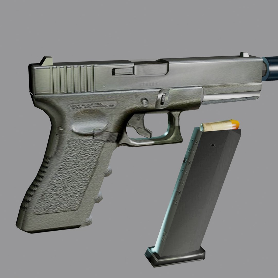 3d glock pistol model