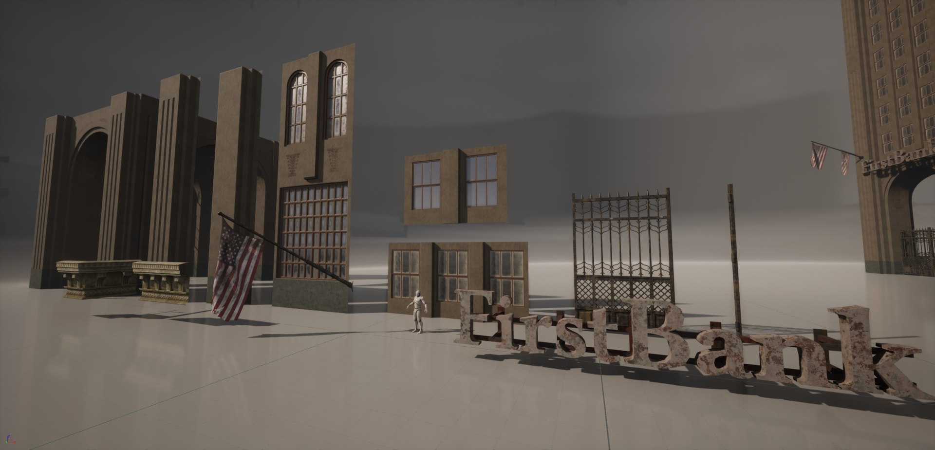 Bank Building Modules 3D Model - TurboSquid 2003239