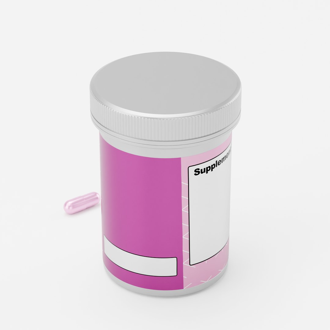 3D Jar Bottle And PillHigh-Quality 3D Pill Container Model And Pill ...