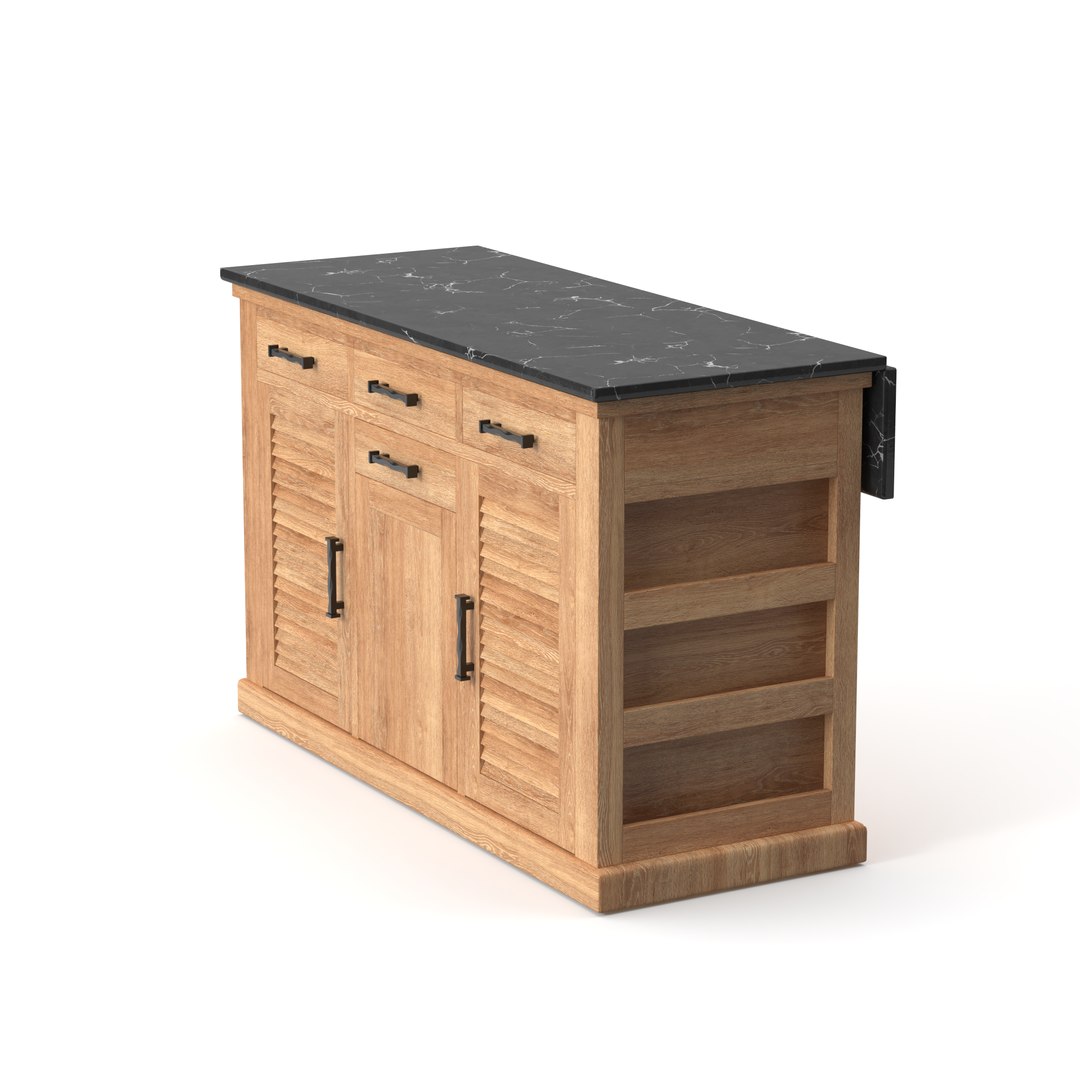 3D Kitchen Island Model - TurboSquid 2417871