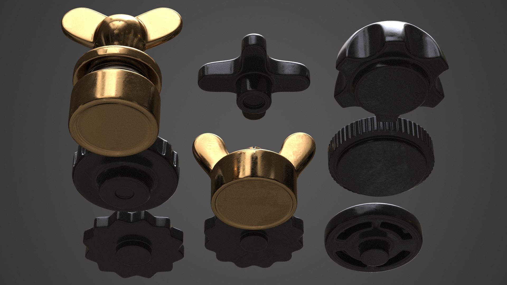Knobs Pack 1 3D Model - TurboSquid 2164239
