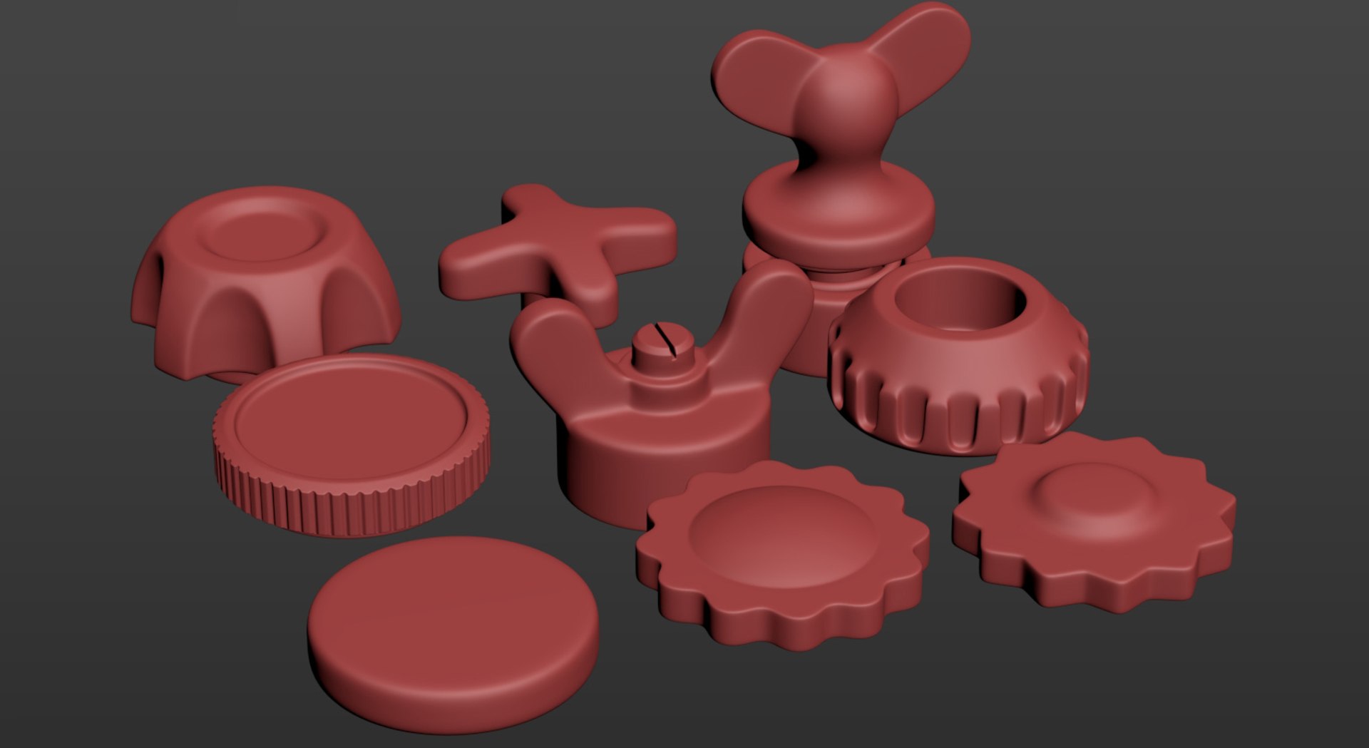 Knobs Pack 1 3D Model - TurboSquid 2164239