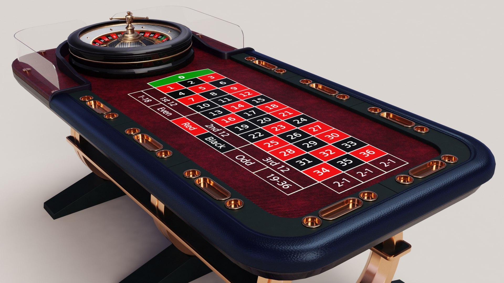 Roulette Table Model - TurboSquid 2117048