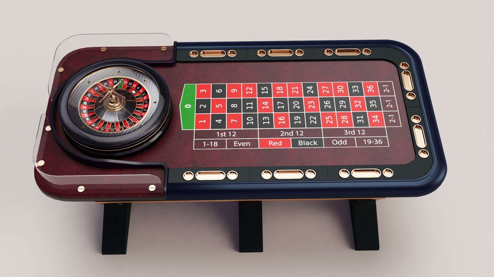 Roulette Table Model - TurboSquid 2117048
