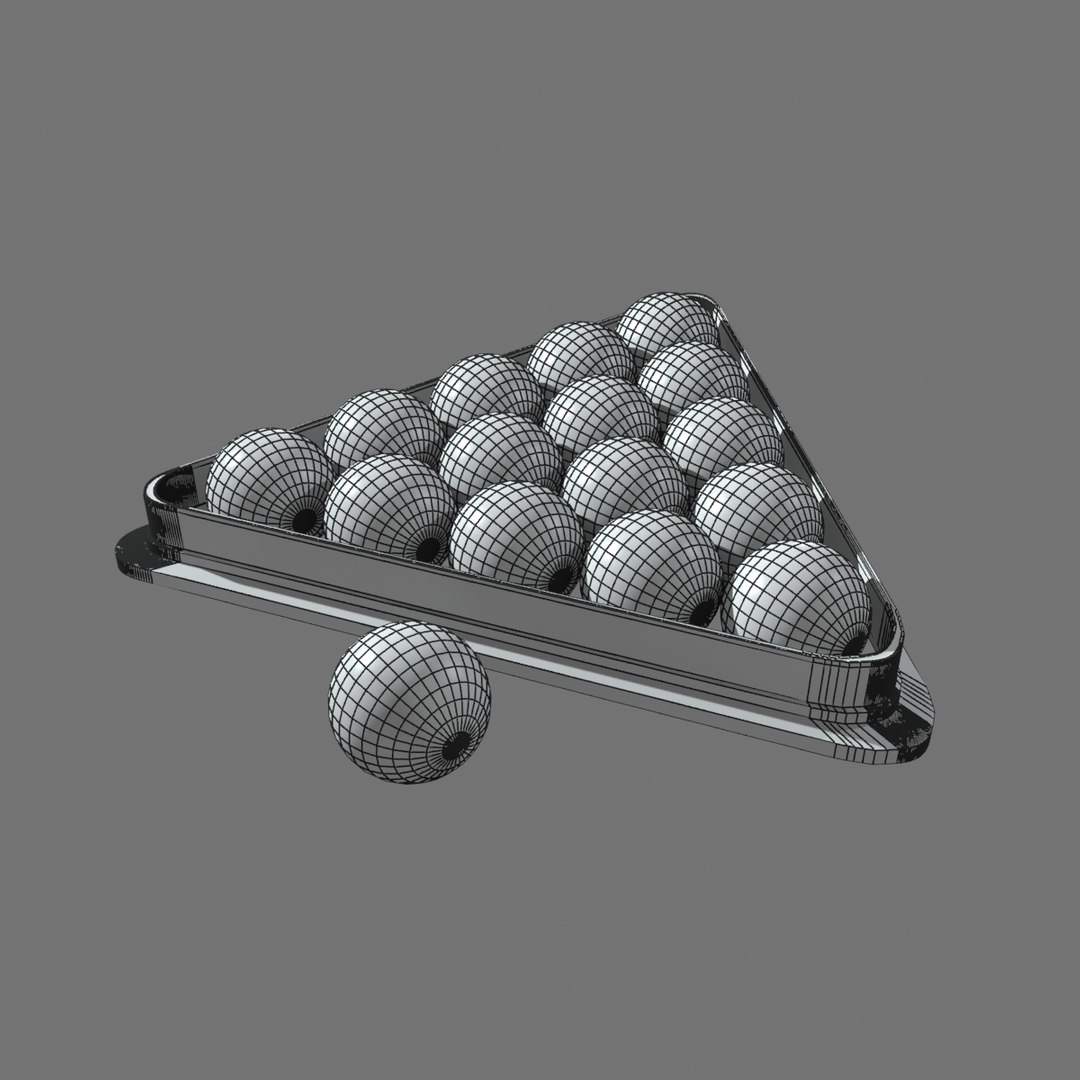 3d Model Balls Triangle