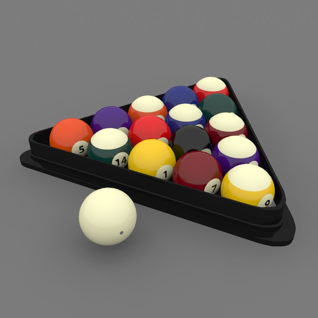 3d Model Balls Triangle