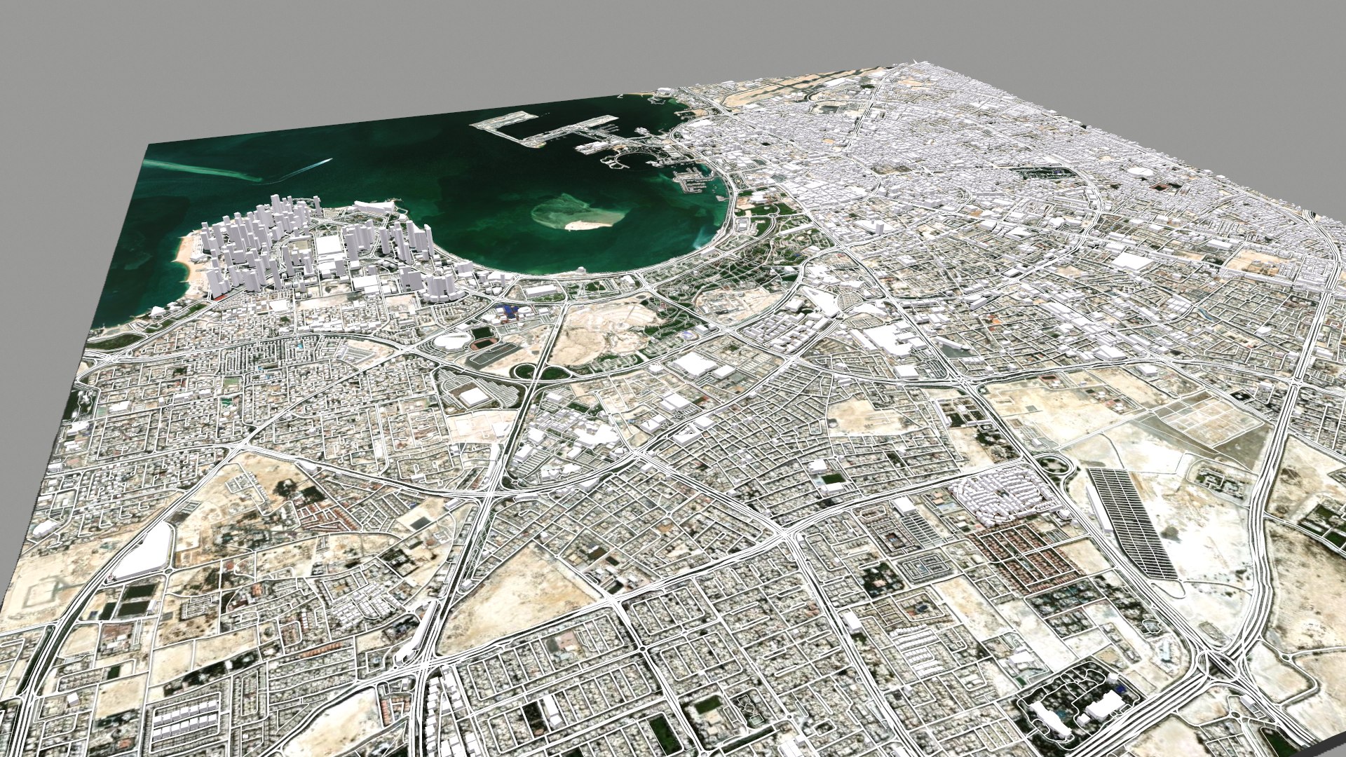 Cityscape Doha Qatar 3D - TurboSquid 1995656