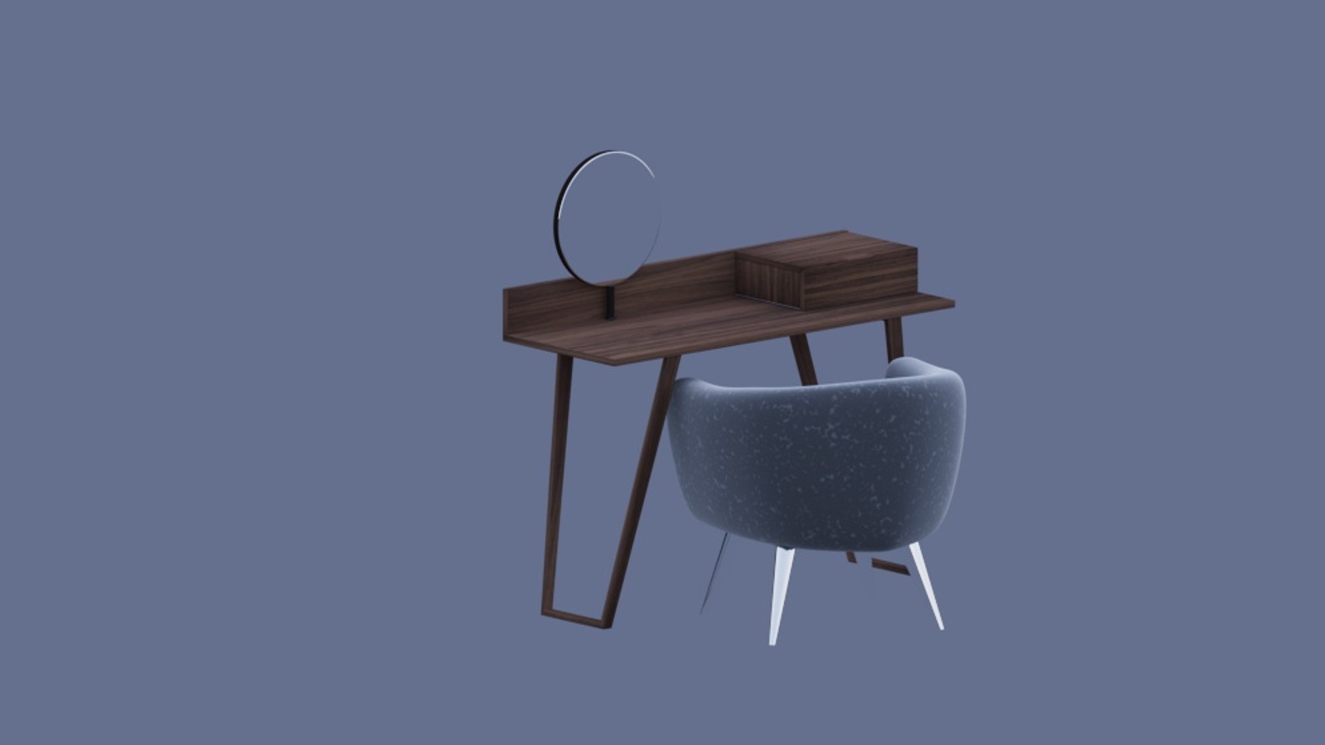 3D Dressing Table With Armchair 3D Model - TurboSquid 2212091