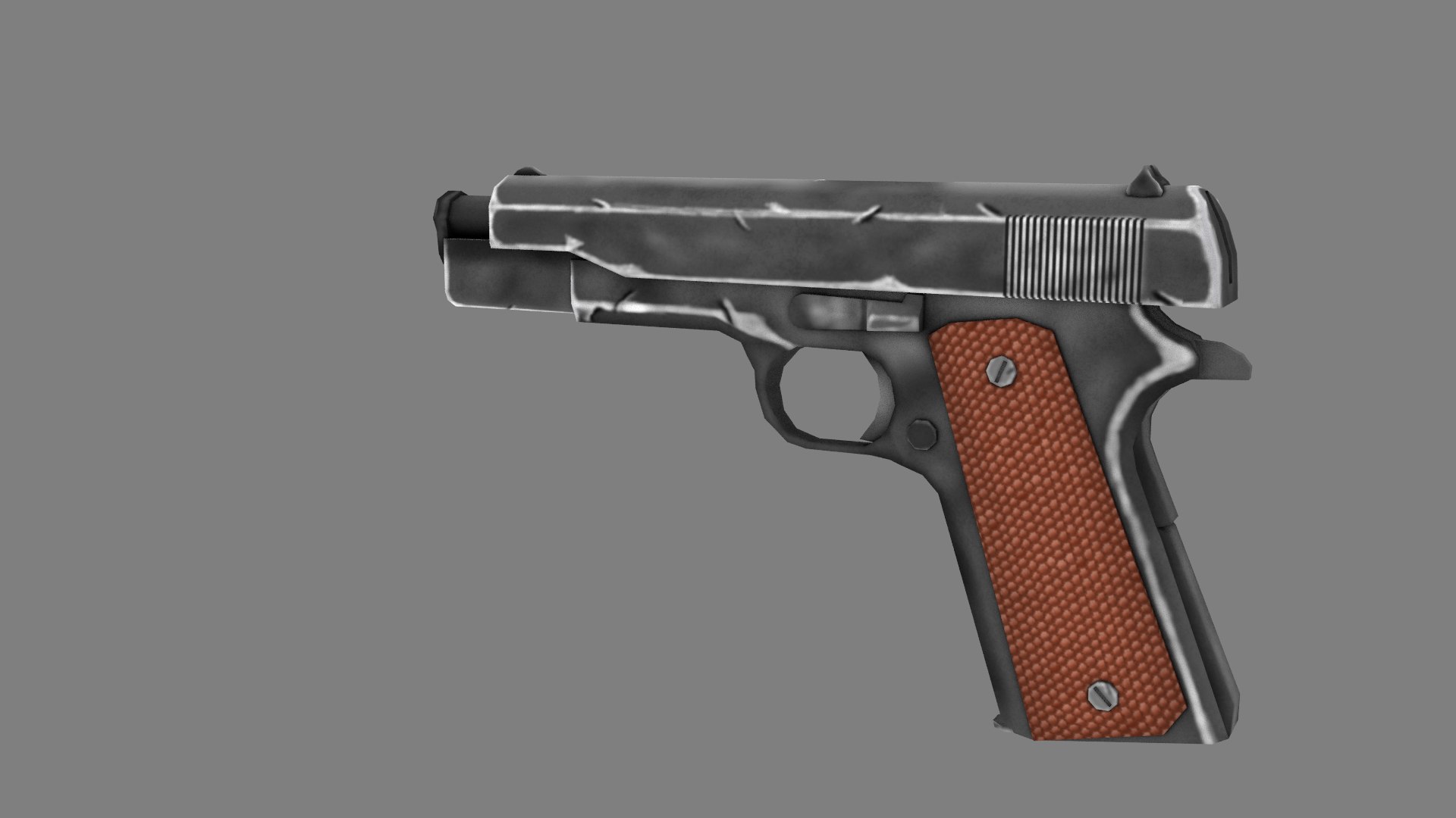 free m1911 gun 3d model