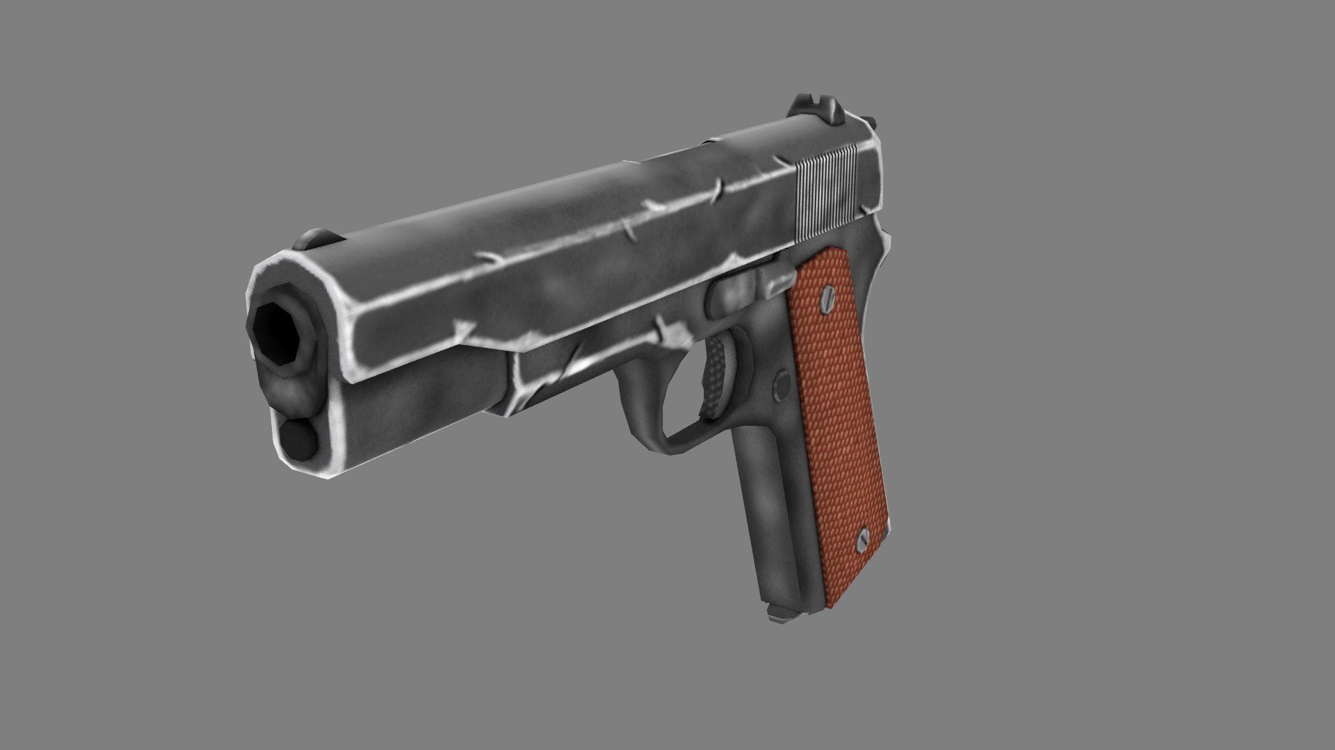 free m1911 gun 3d model