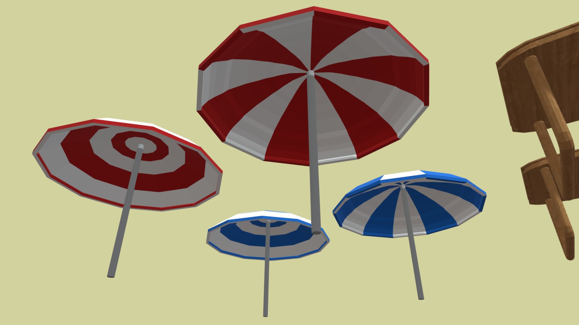 Low Poly Beach Pack 3D Model - TurboSquid 2014350