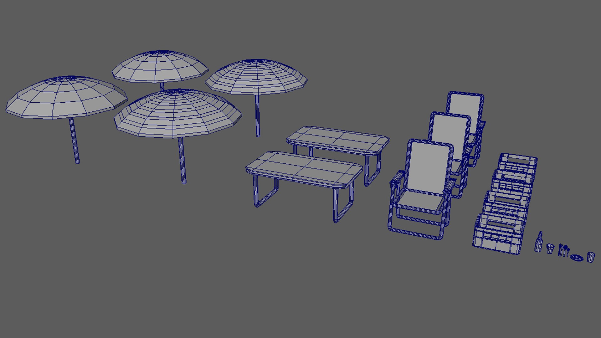 Low Poly Beach Pack 3D Model - TurboSquid 2014350