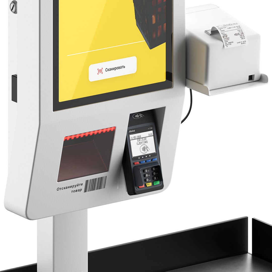 Retail Self Checkout System 3D - TurboSquid 2278494