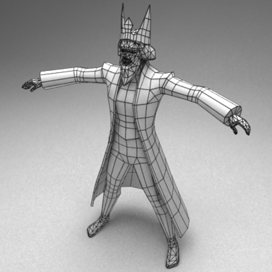 rigged warlock 3d model