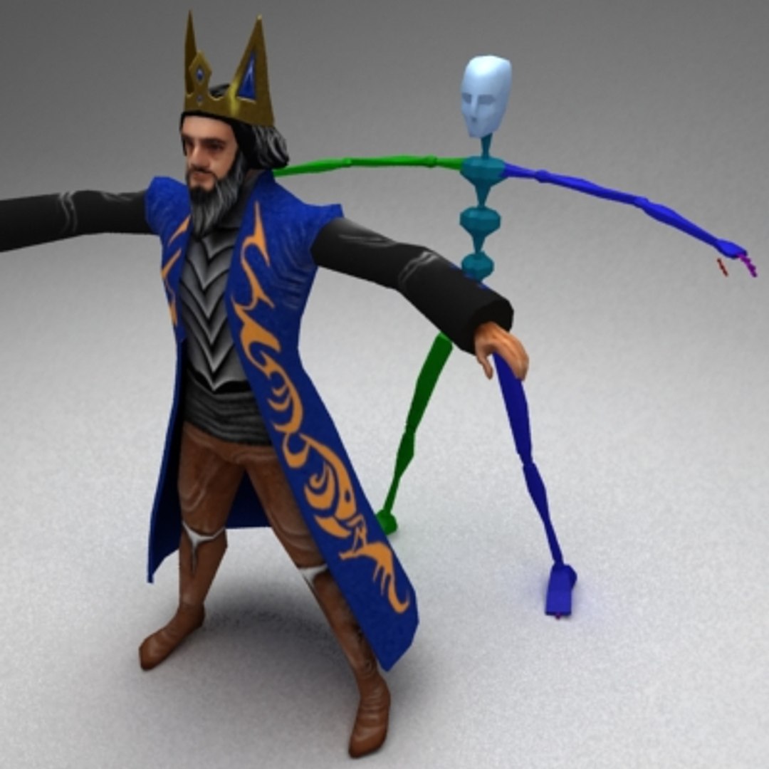 rigged warlock 3d model