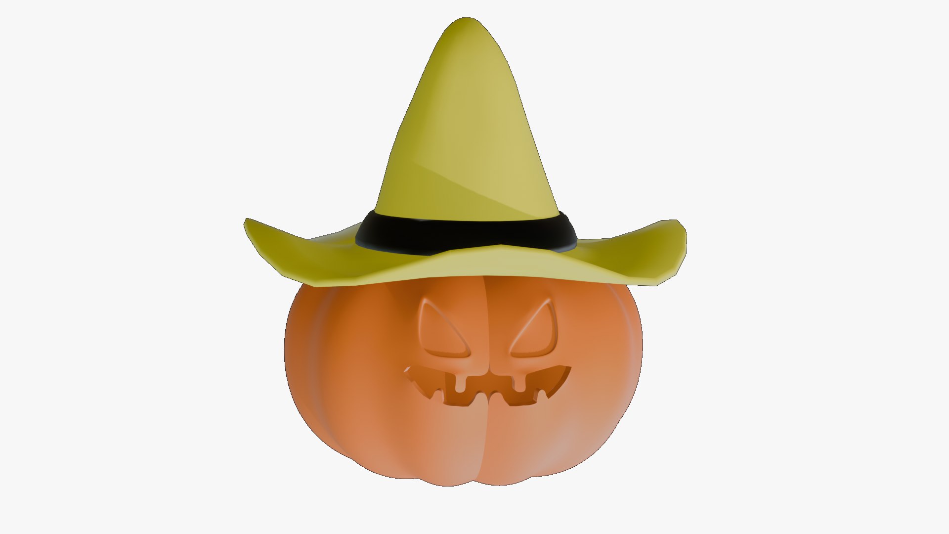3D Wizard Pumpkin Head - TurboSquid 2327035