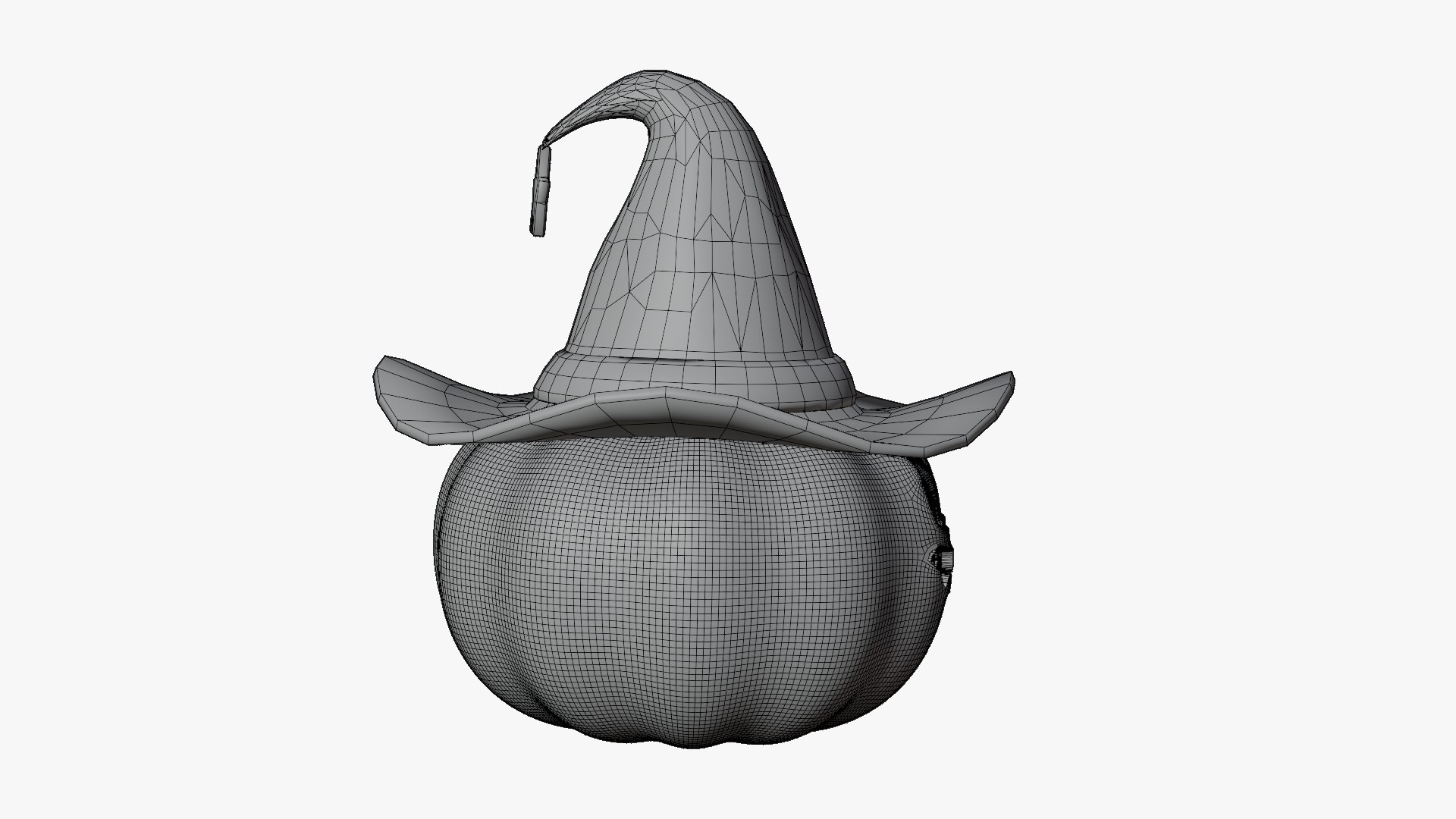 3D Wizard Pumpkin Head - TurboSquid 2327035