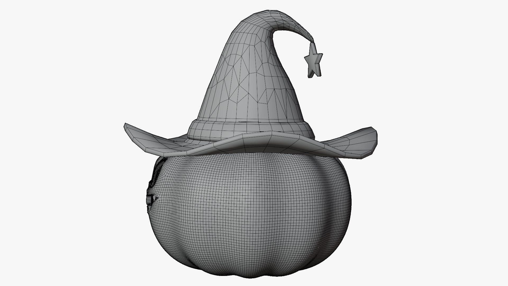 3D Wizard Pumpkin Head - TurboSquid 2327035