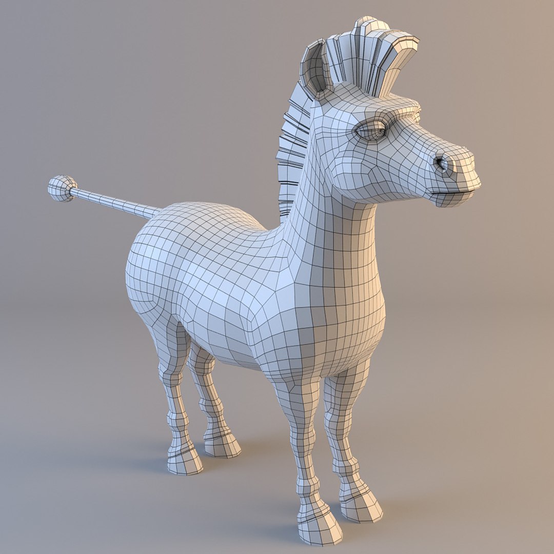 Maya Zebra Modelled Animal