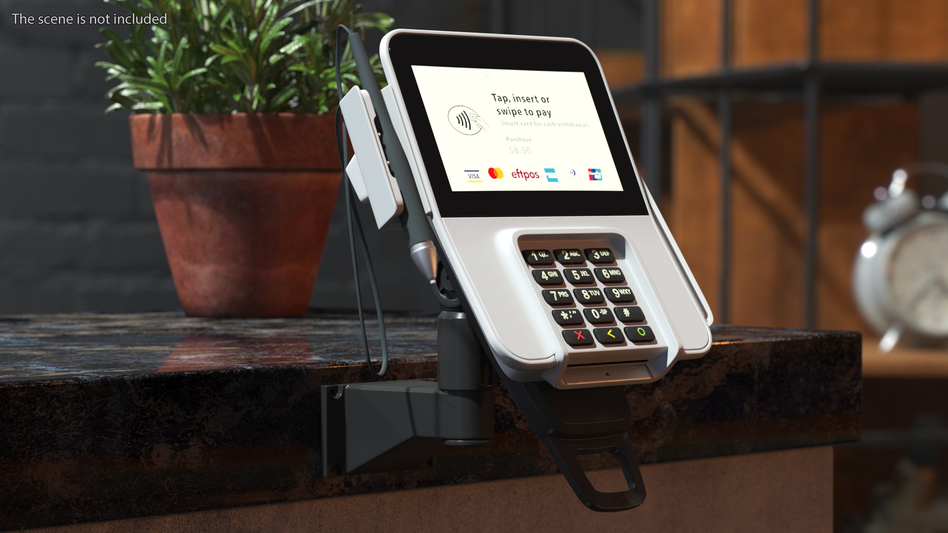 3D Payment Terminal Carrying Wall Bracket Model - TurboSquid 2052314