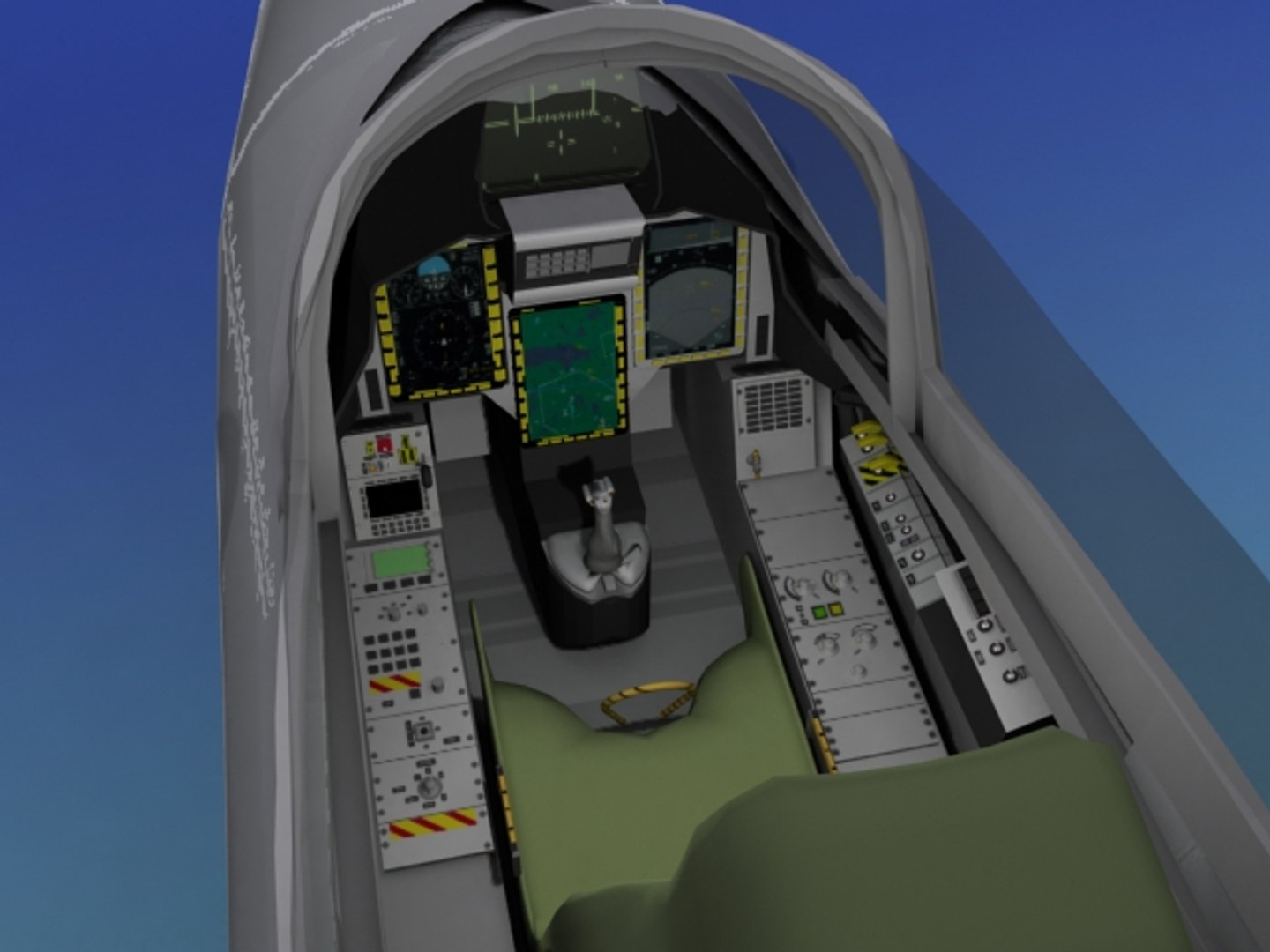 Cockpit Saab Jas 39 3d 3ds
