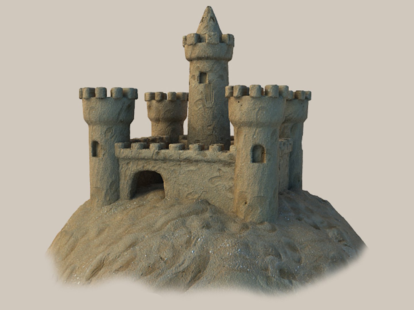 3d sandcastle sand castle model