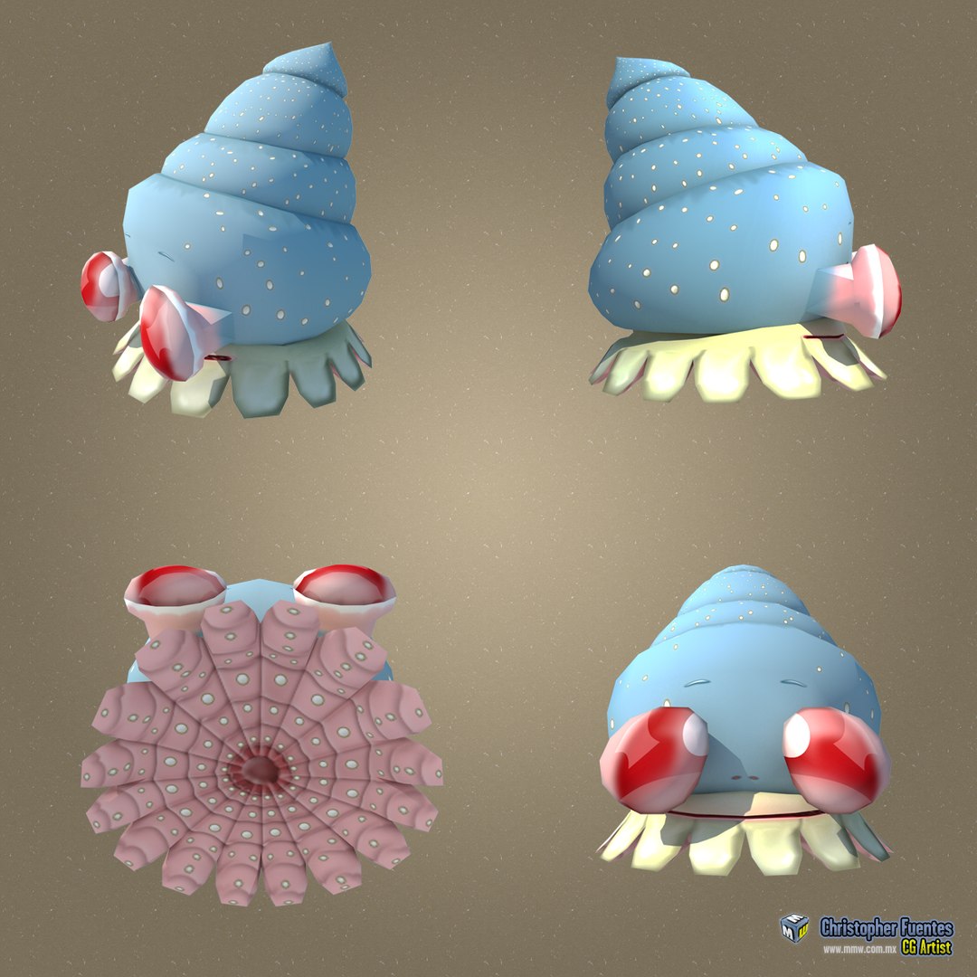 3ds Character Mollusk Rigged 2011