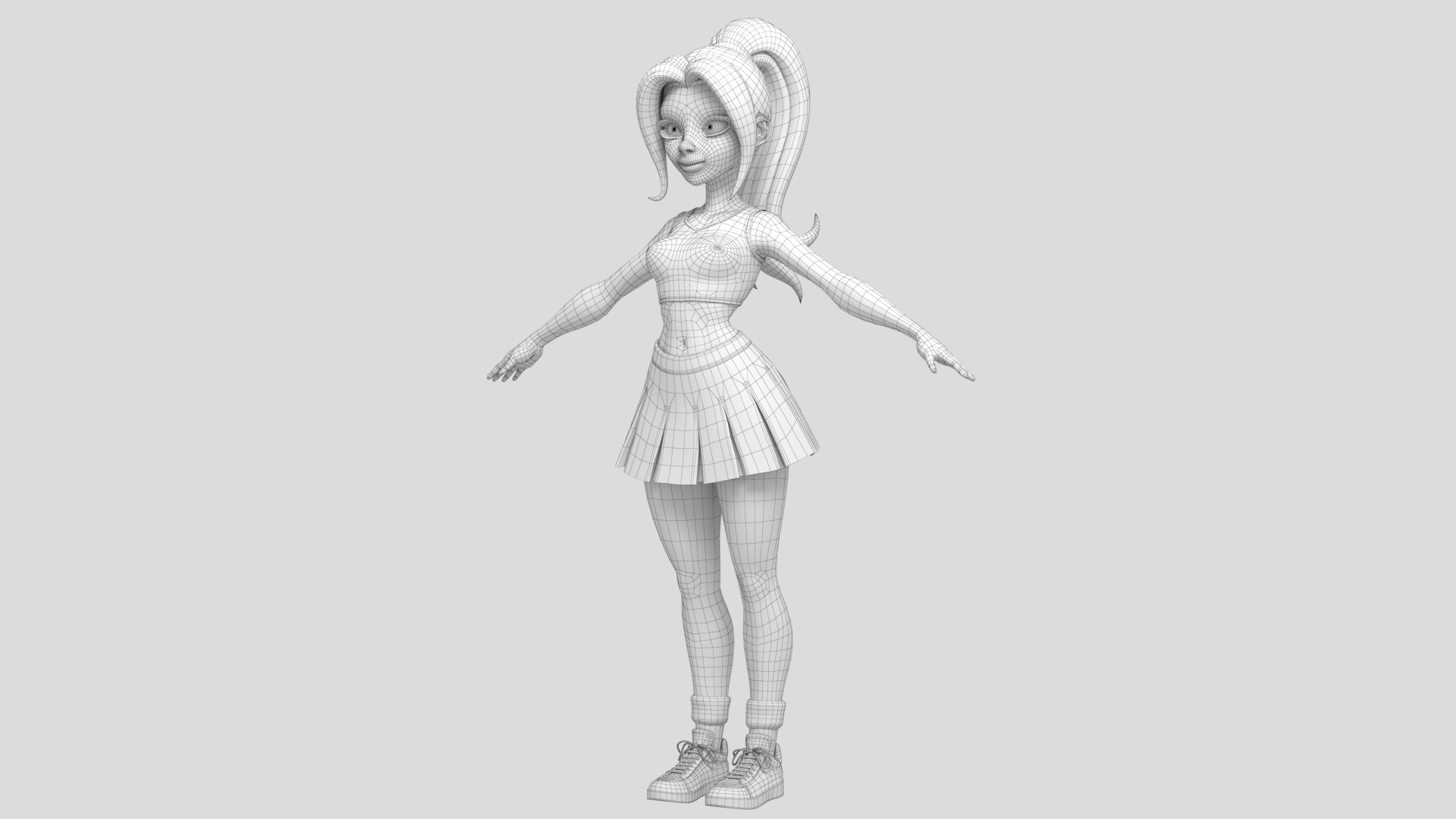 Rigged Cheerleader Girl 3D Model - TurboSquid 2511936