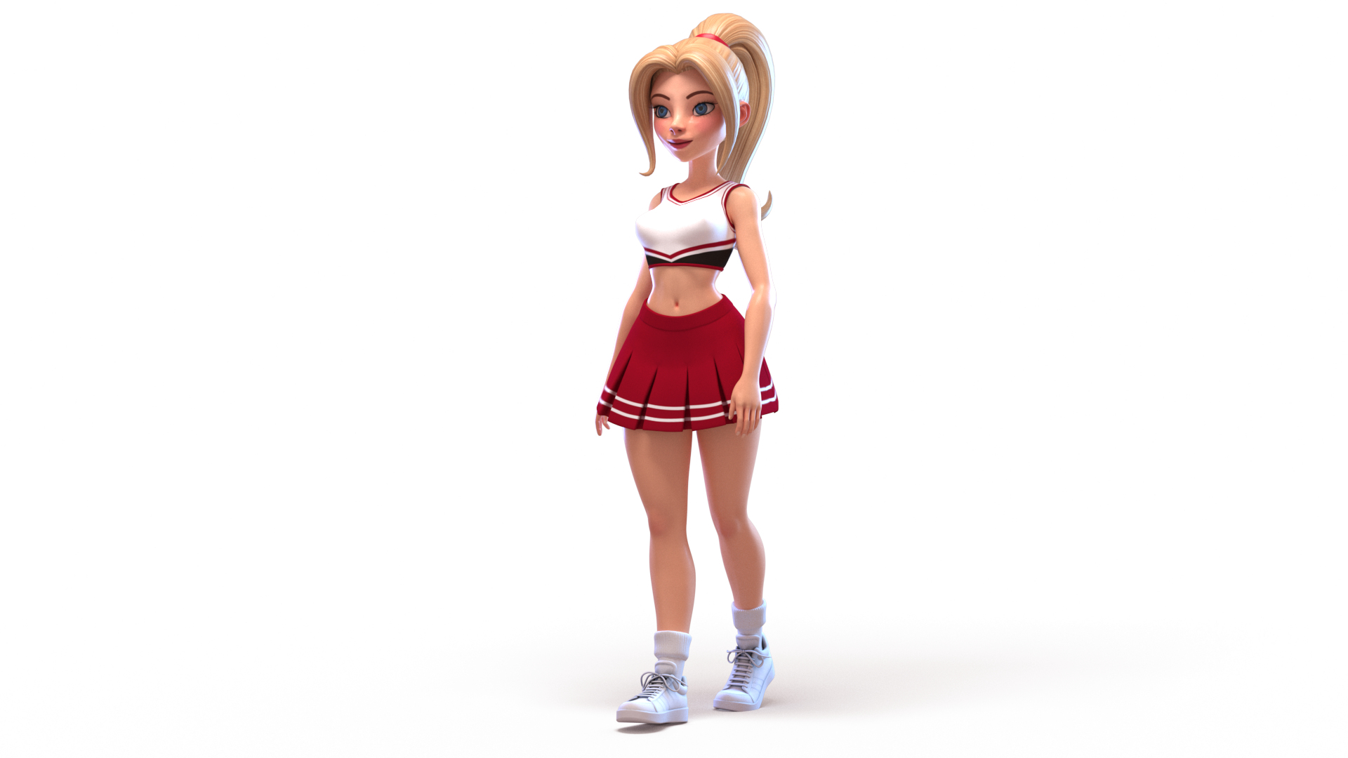 Rigged Cheerleader Girl 3D Model - TurboSquid 2511936