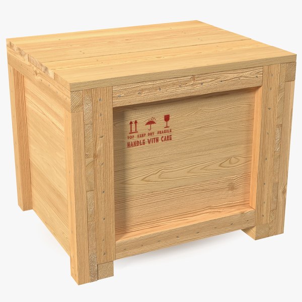 modelo 3d Caja cuadrada de madera para envío - TurboSquid 2136138