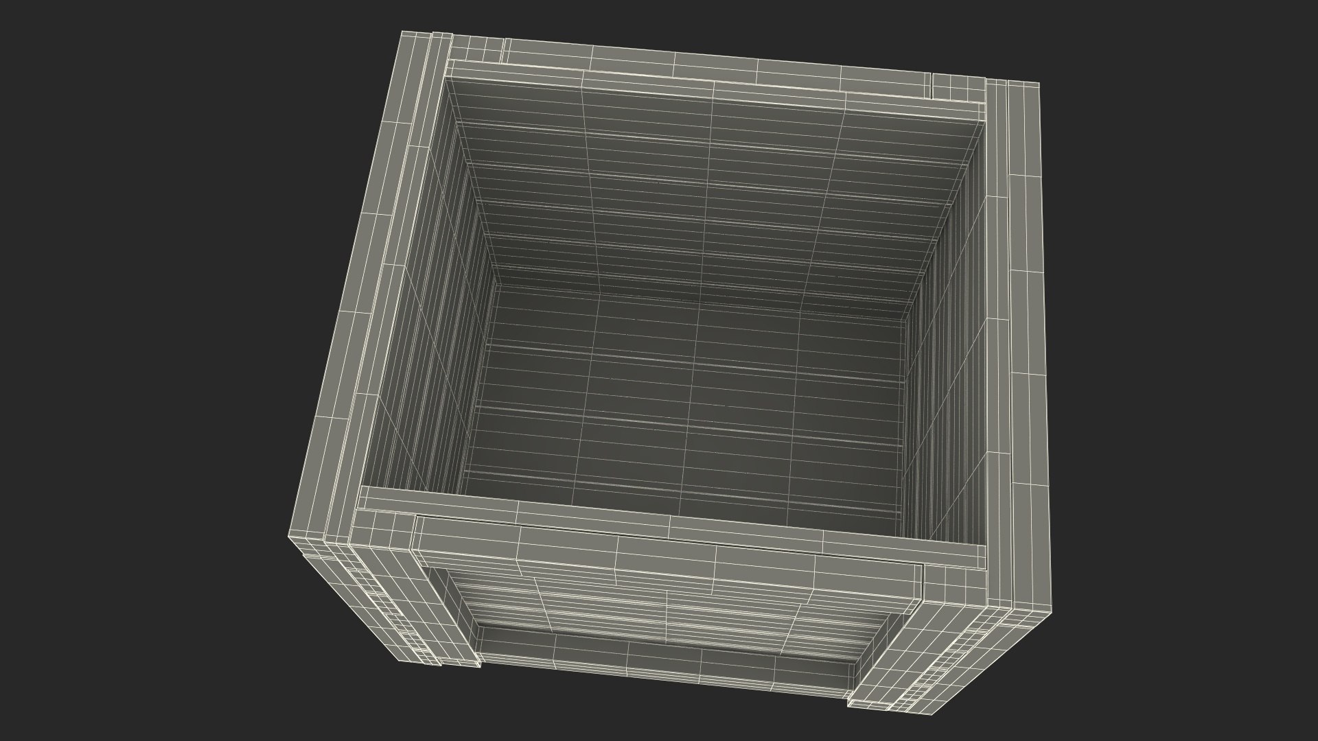 3D Square Wooden Crate Box For Shipping model - TurboSquid 2136138