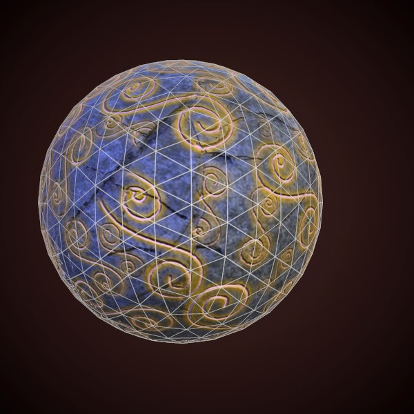 3d model of statue magic ball