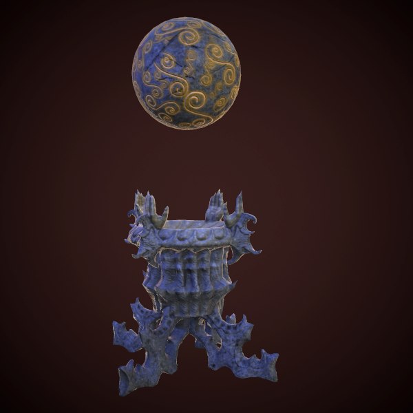 3d model of statue magic ball