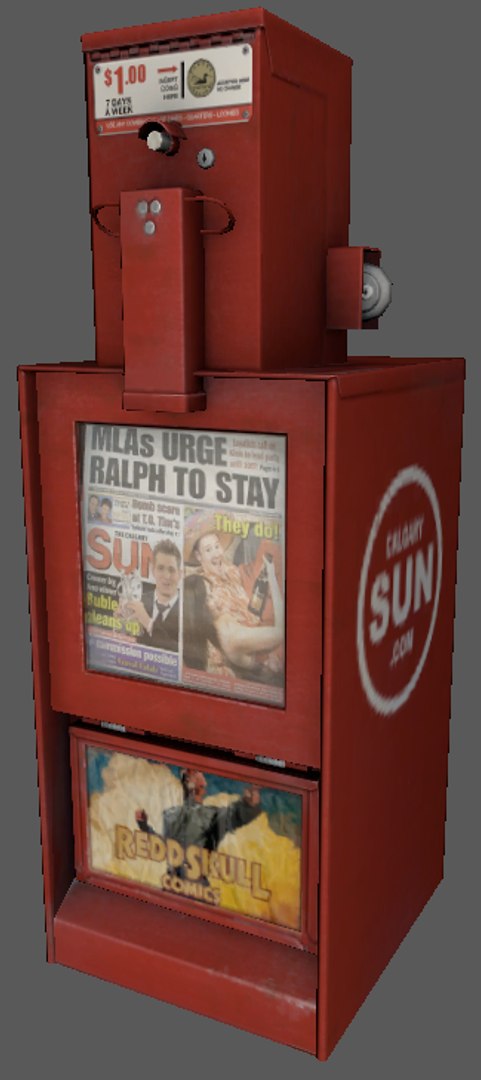 3d Newspaper Box Model