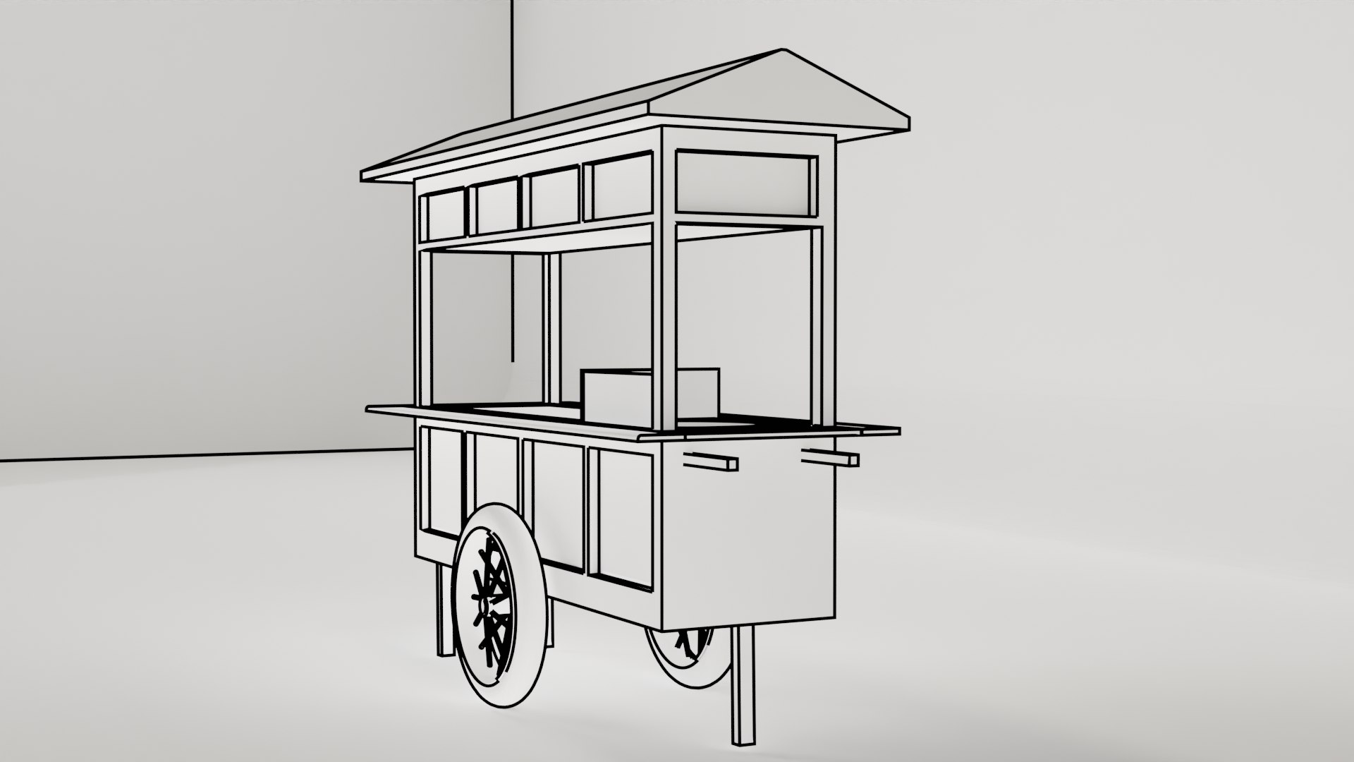 3D Cart Gerobak Indonesian - TurboSquid 1748539