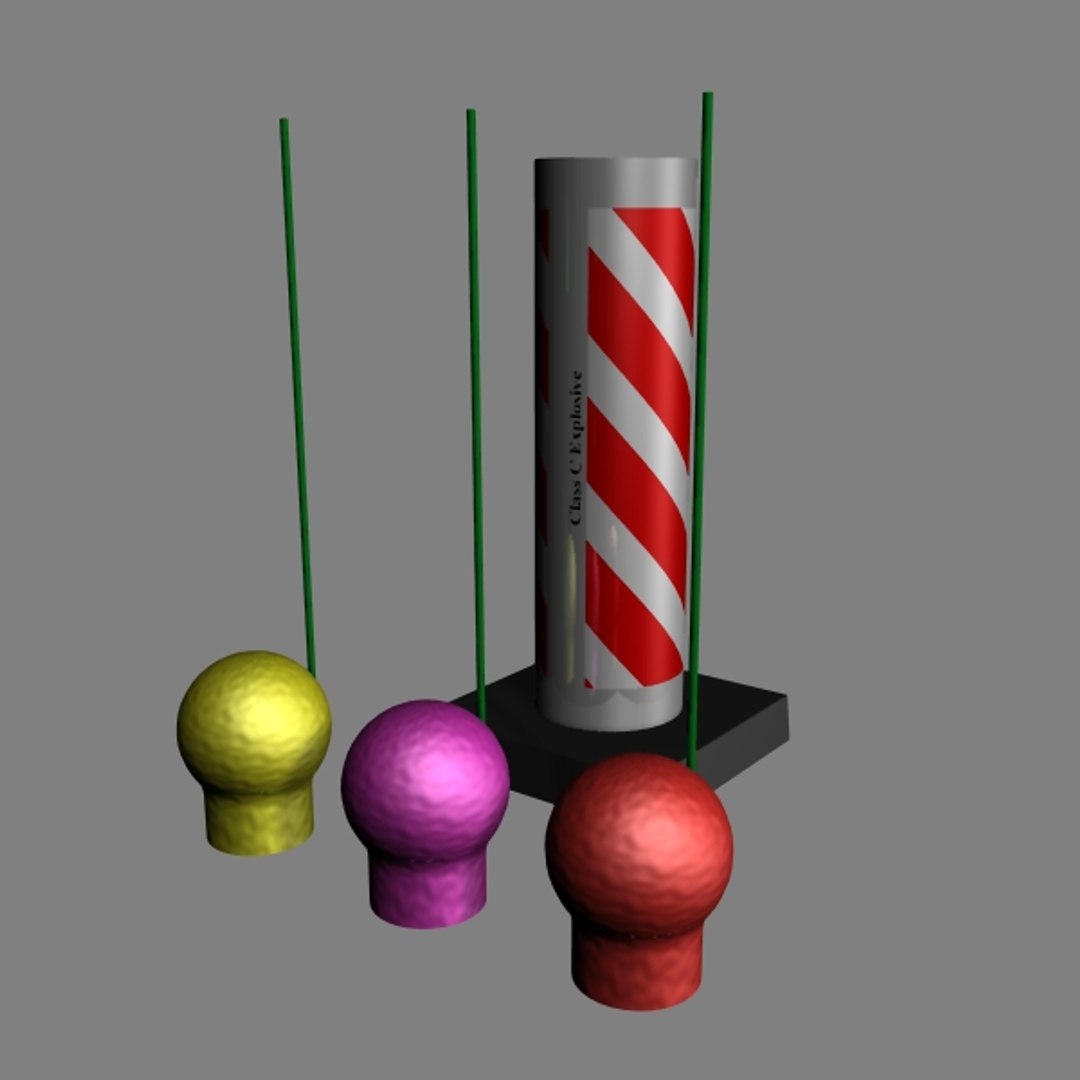 3d Model Artillery Shell Firework