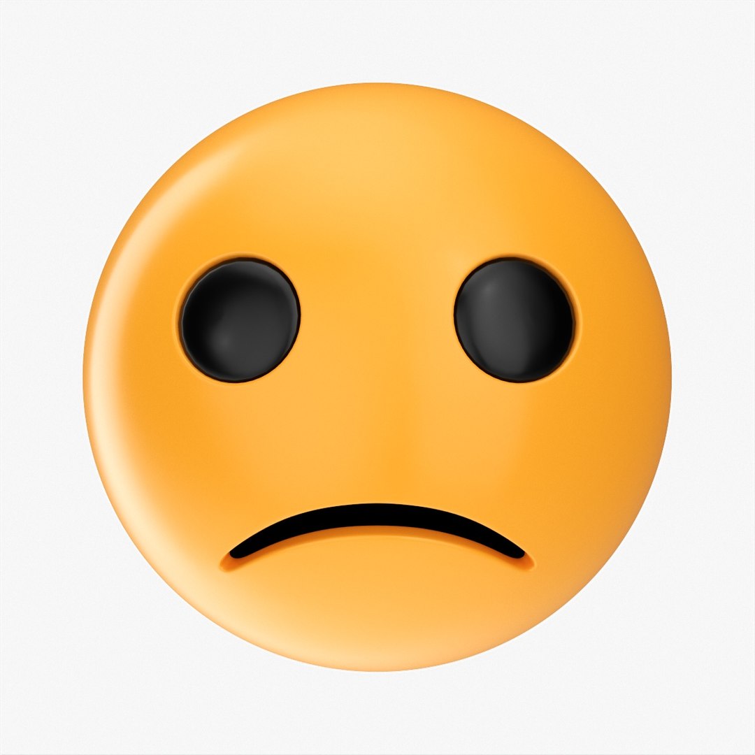 Emoji 063 Worried 3D - TurboSquid 1817973