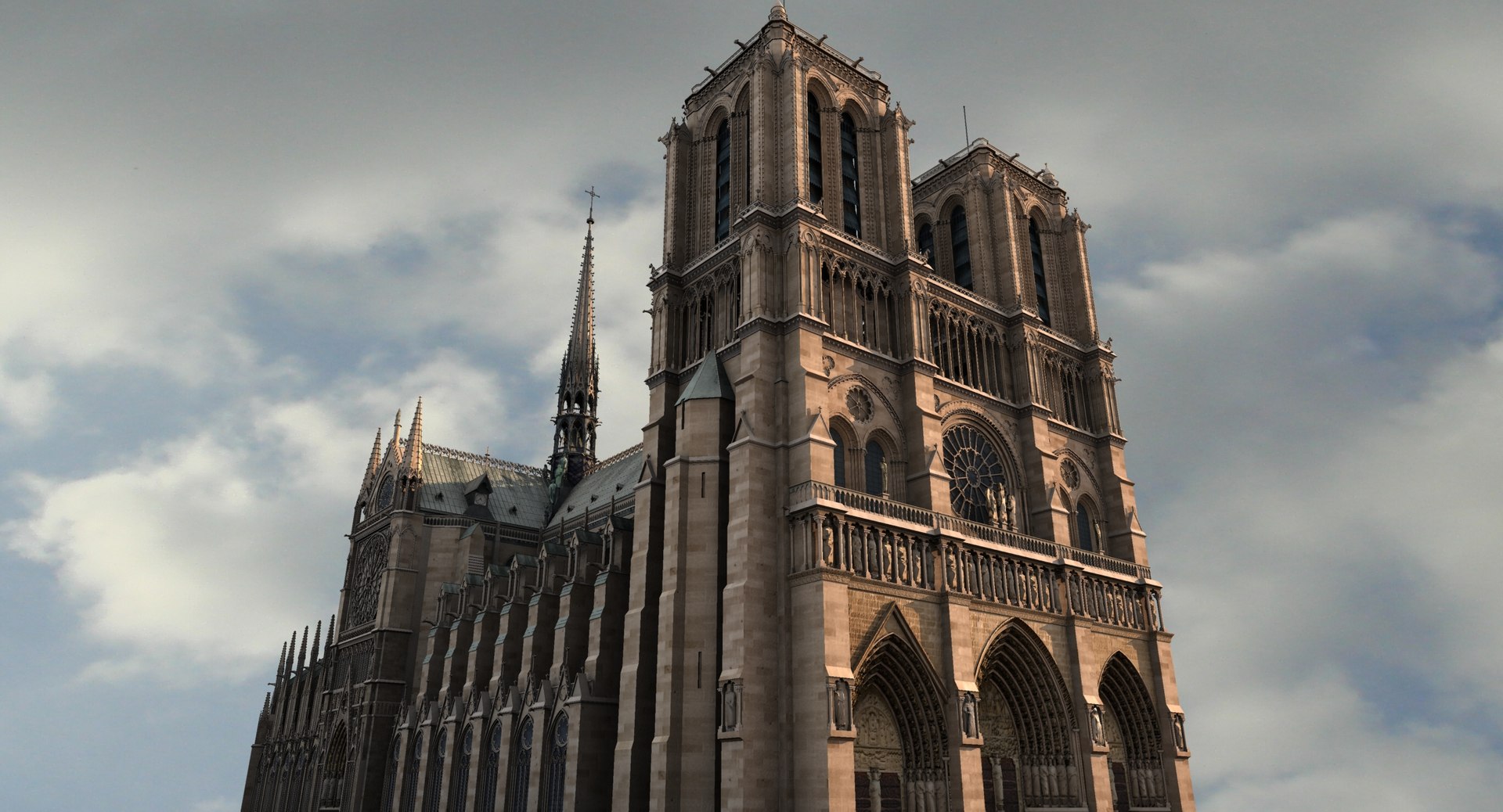 3d Notre Dame Paris Cathedral Model