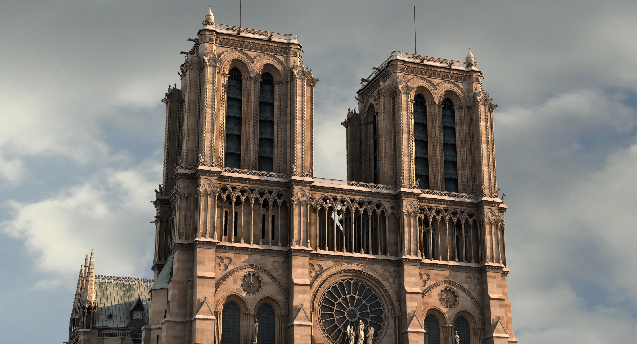 3d notre dame paris cathedral model