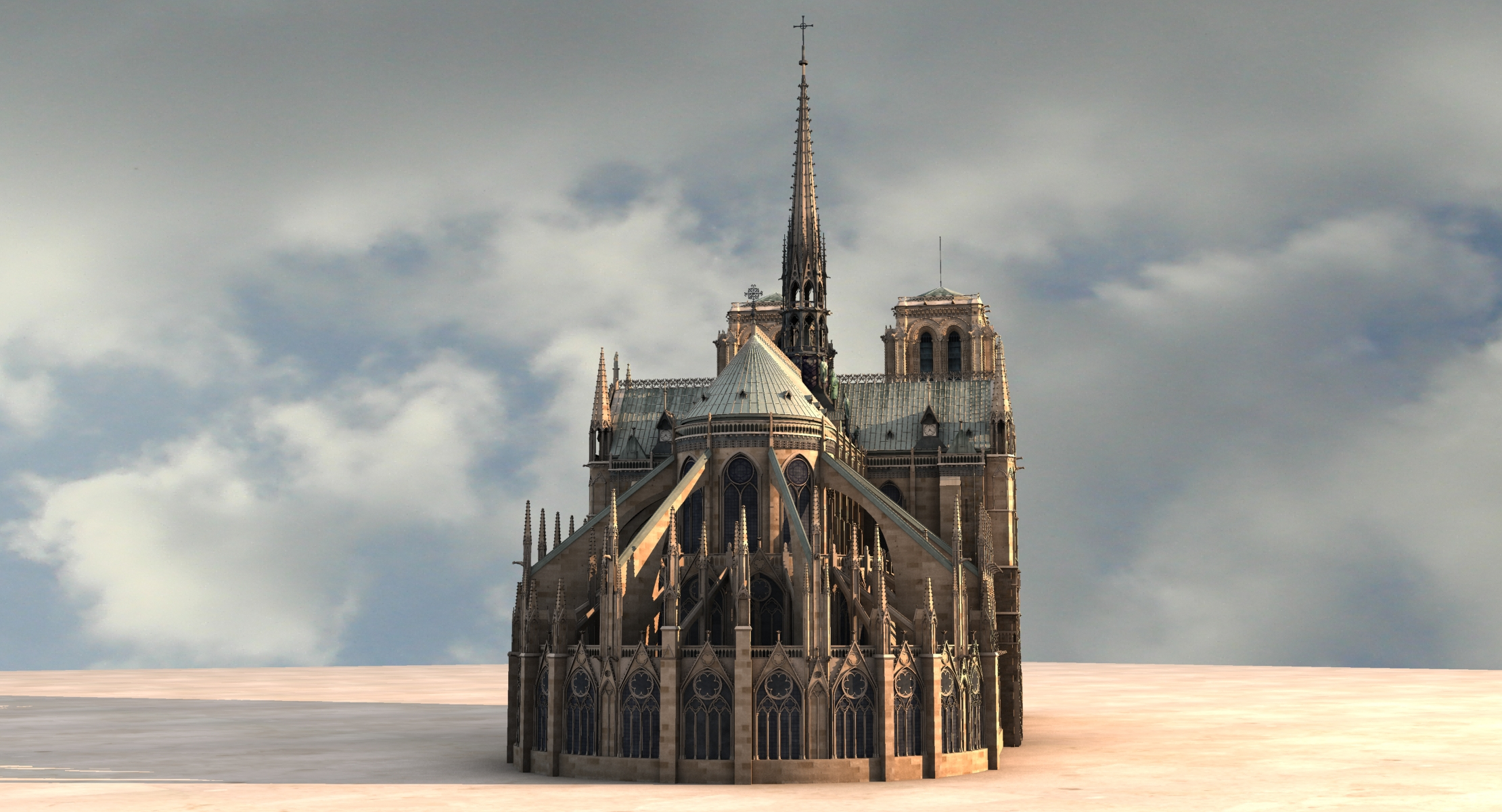 3d notre dame paris cathedral model