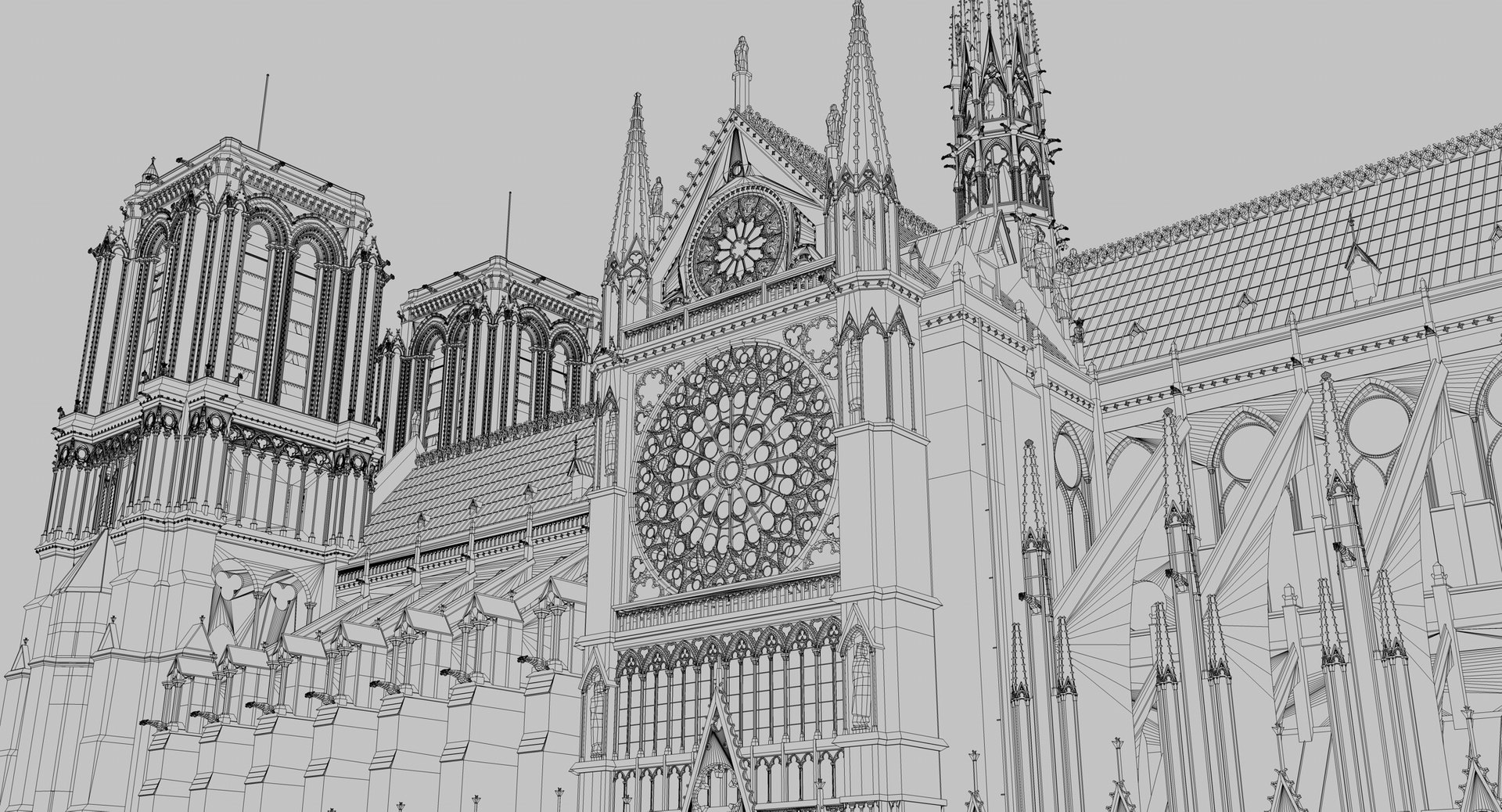 3d notre dame paris cathedral model