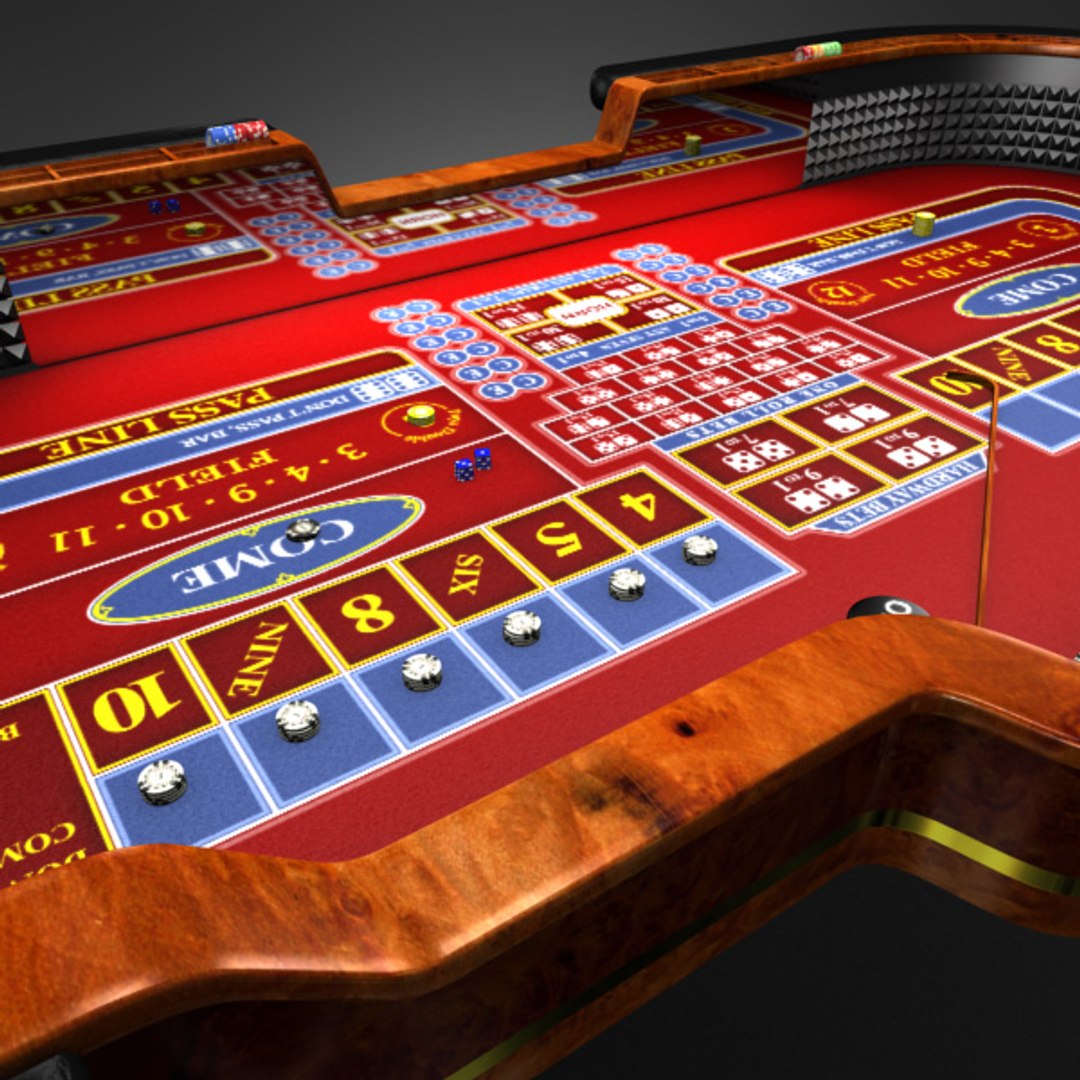 3d model casino craps table