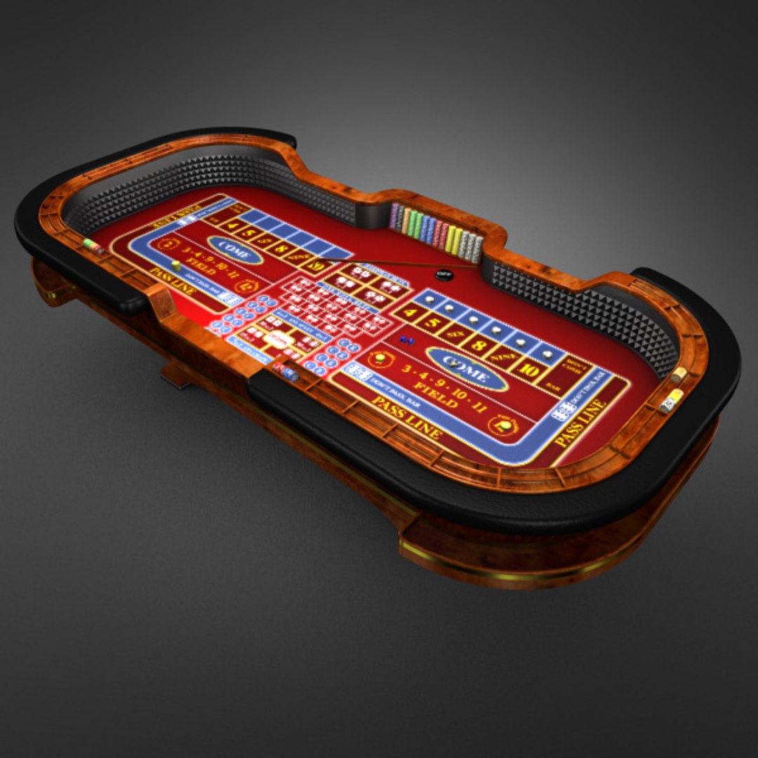 3d model casino craps table