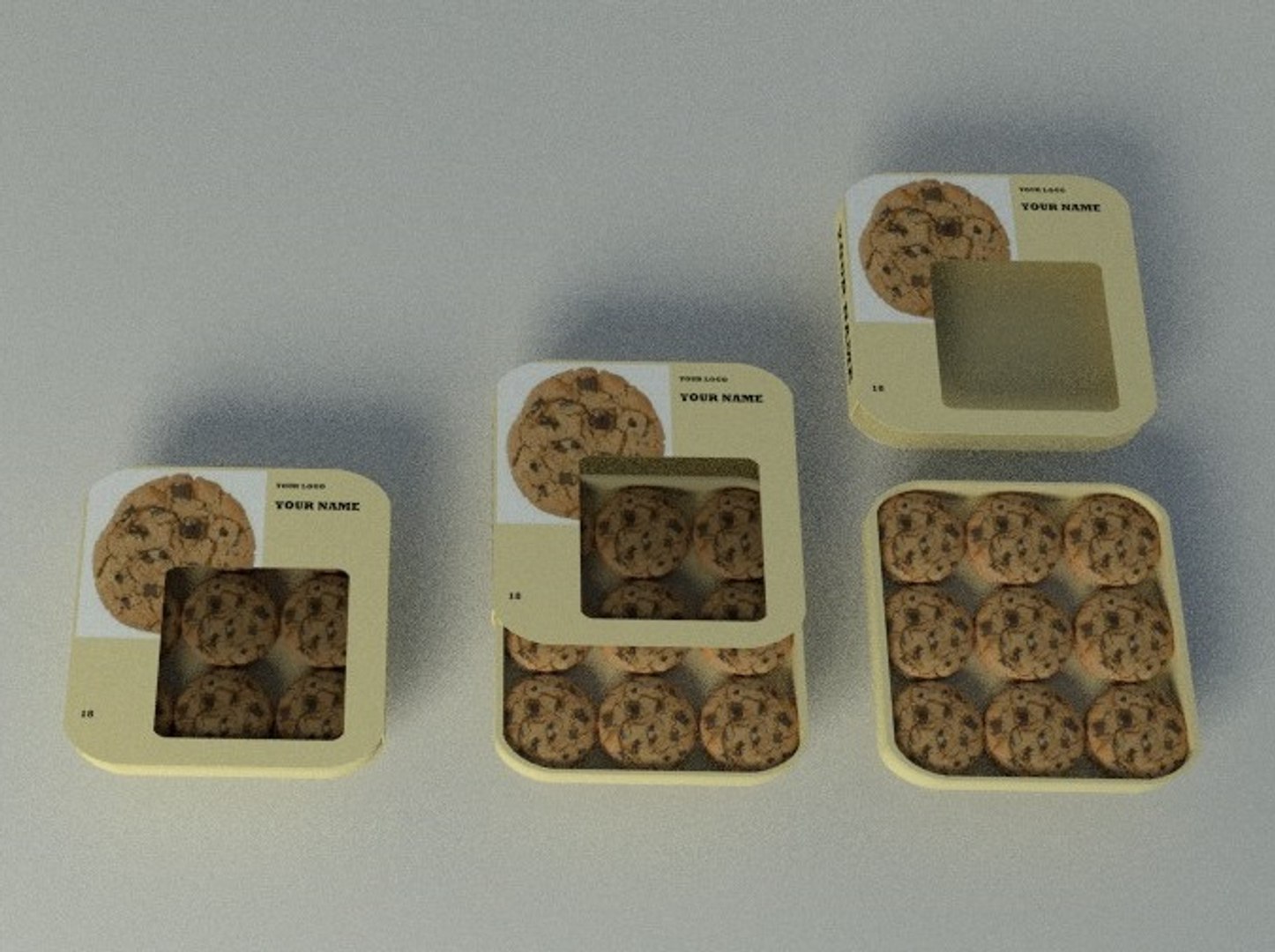 cookie box 3d model