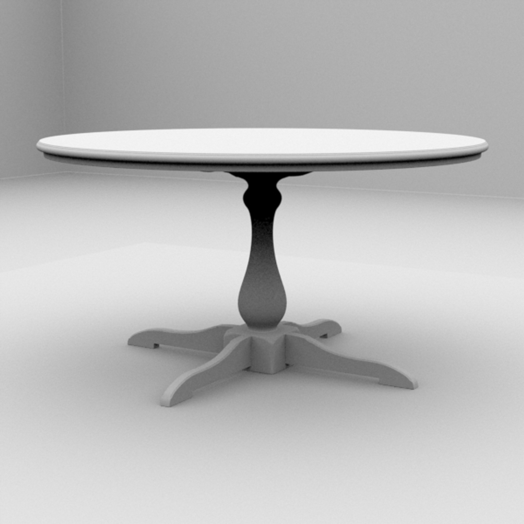 3d Circular Wooden Table