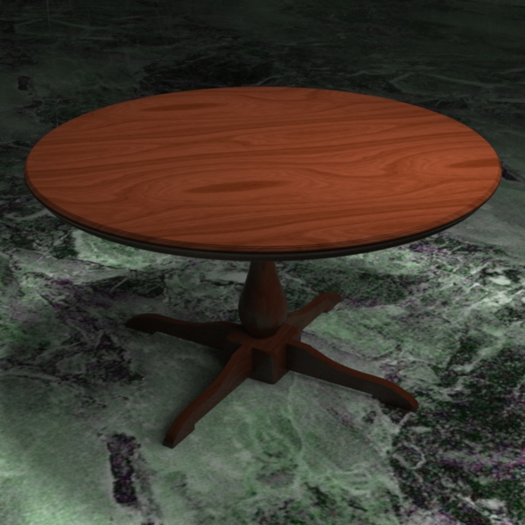 3d Circular Wooden Table