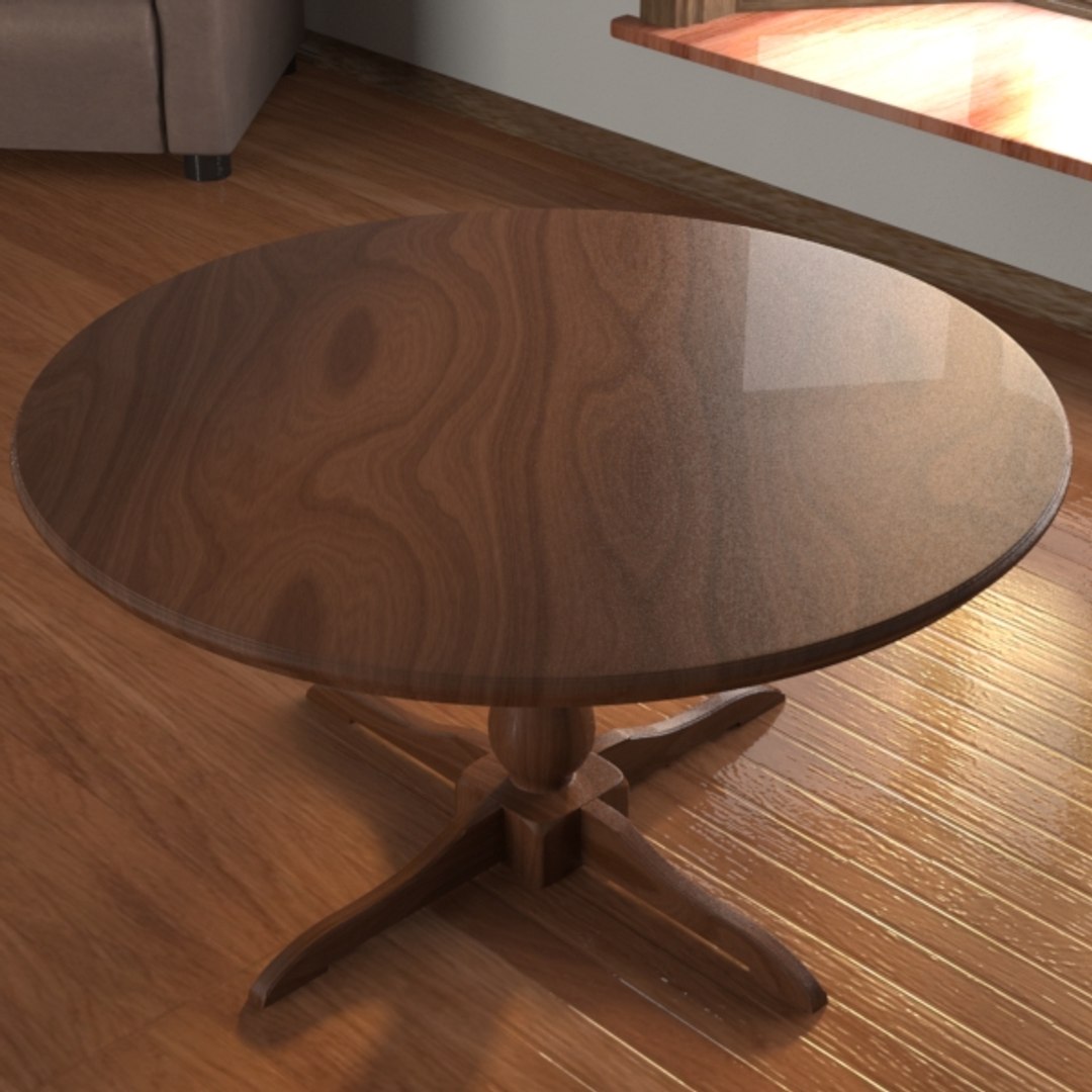 3d Circular Wooden Table