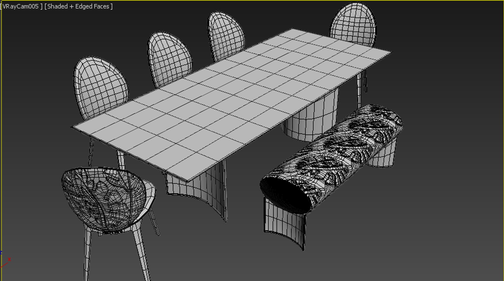 3D Kerwan Dining Table Chair - TurboSquid 1329319