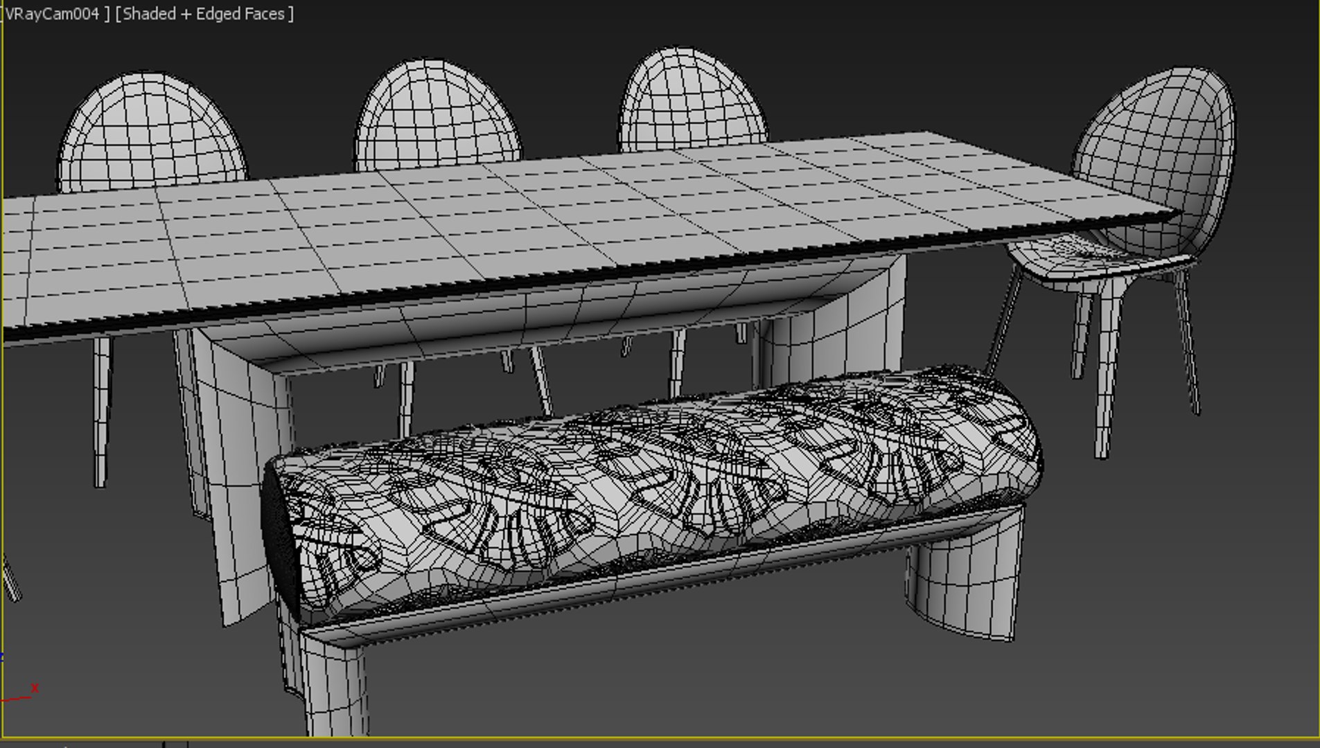 3D Kerwan Dining Table Chair - TurboSquid 1329319