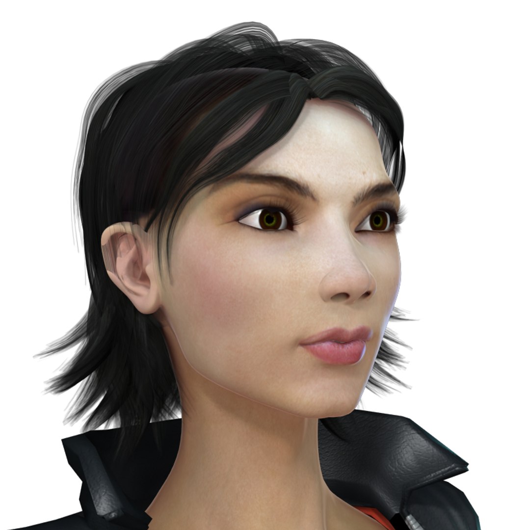 3d Japanese Hacker Girl Render